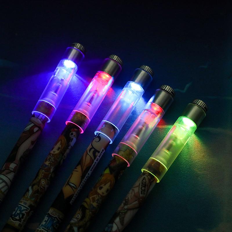 Buy One Piece Rotating LED Flash Gel Pen W/Light Adult Kid Antistress ...