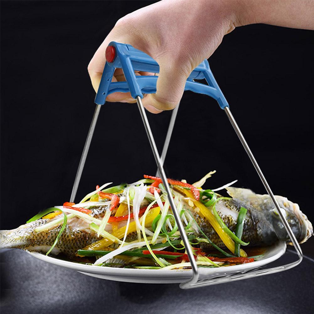 Cheap Bowl Clip Pot Dish Plate Anti-Scald Clamp Gripper Steel Goo Tong ...