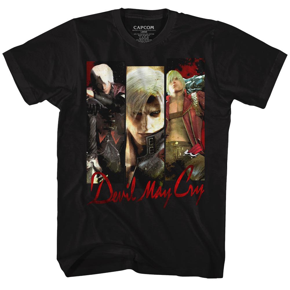 Buy Devil May Cry Trio Black Adult T Shirt Cool Printed Tee Shirt Short ...