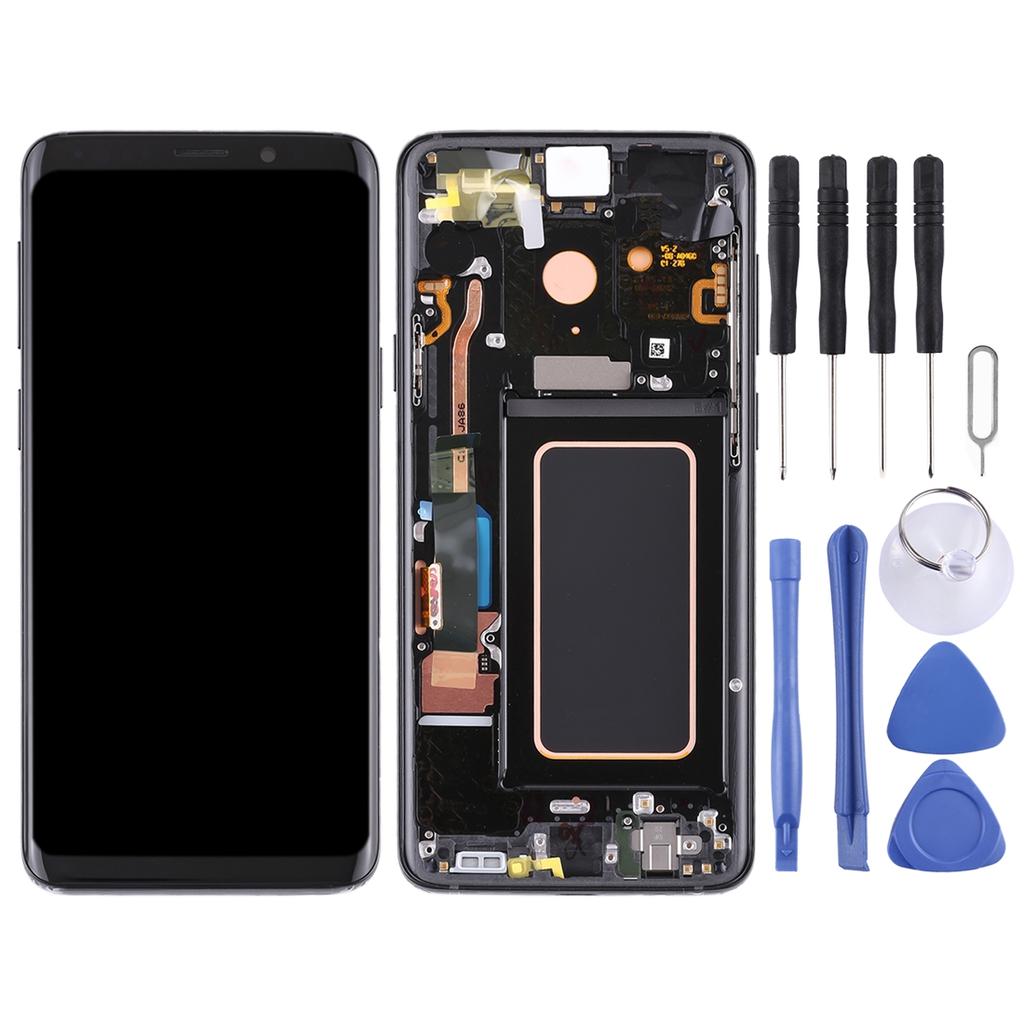 Buy Super AMOLED Material LCD Screen and Digitizer Full Assembly with Frame for Galaxy S9 ...