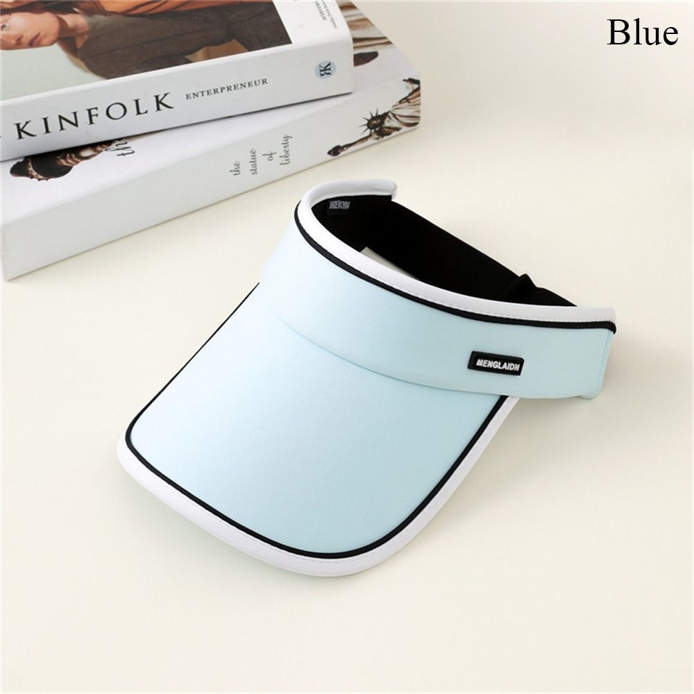 Cheap Solid Color Sunscreen Cap UV Protection Empty Top Cap Breathable ...