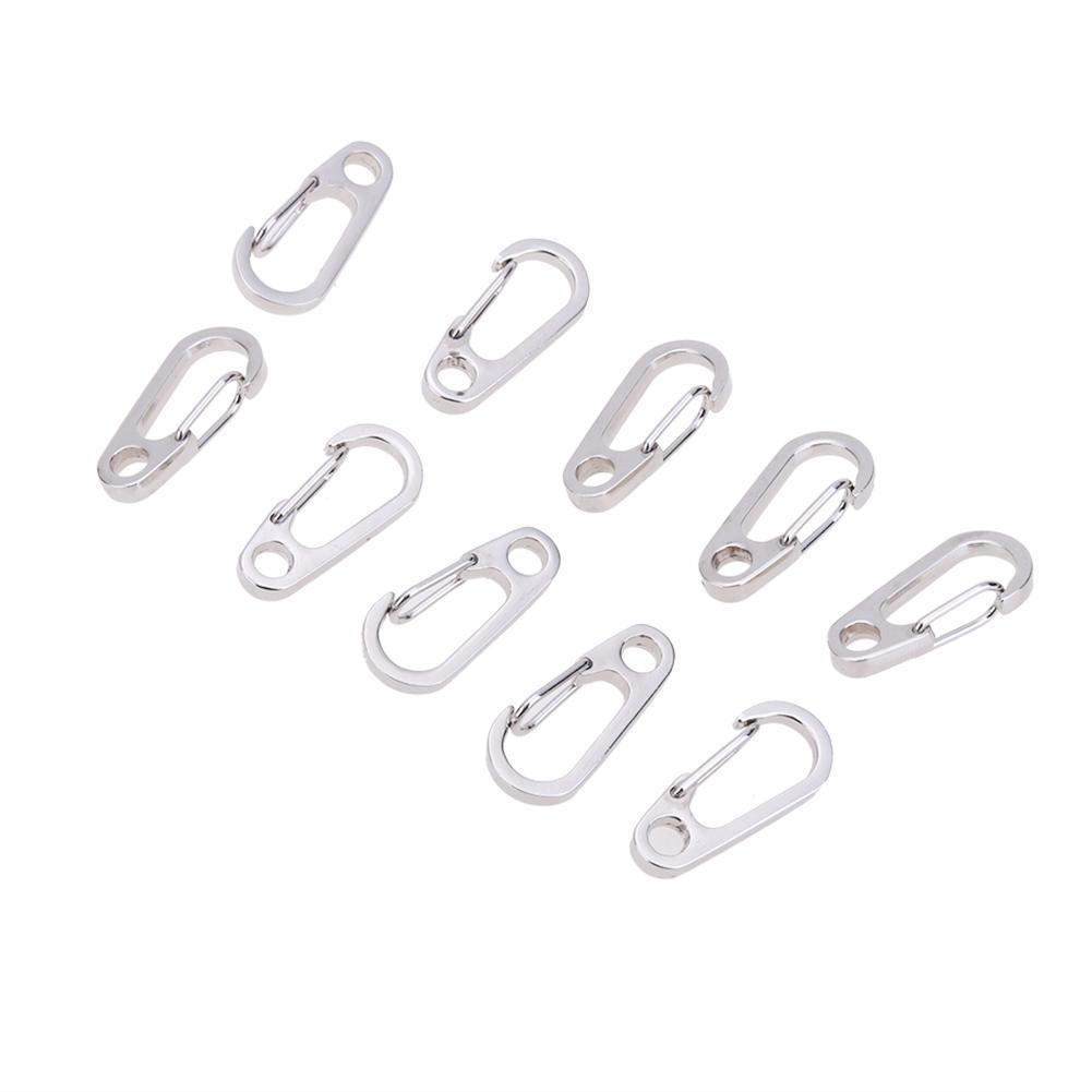 Buy 10Pcs Mini EDC Outdoor Carabiner Snap Spring Clips Hook Keychain at ...