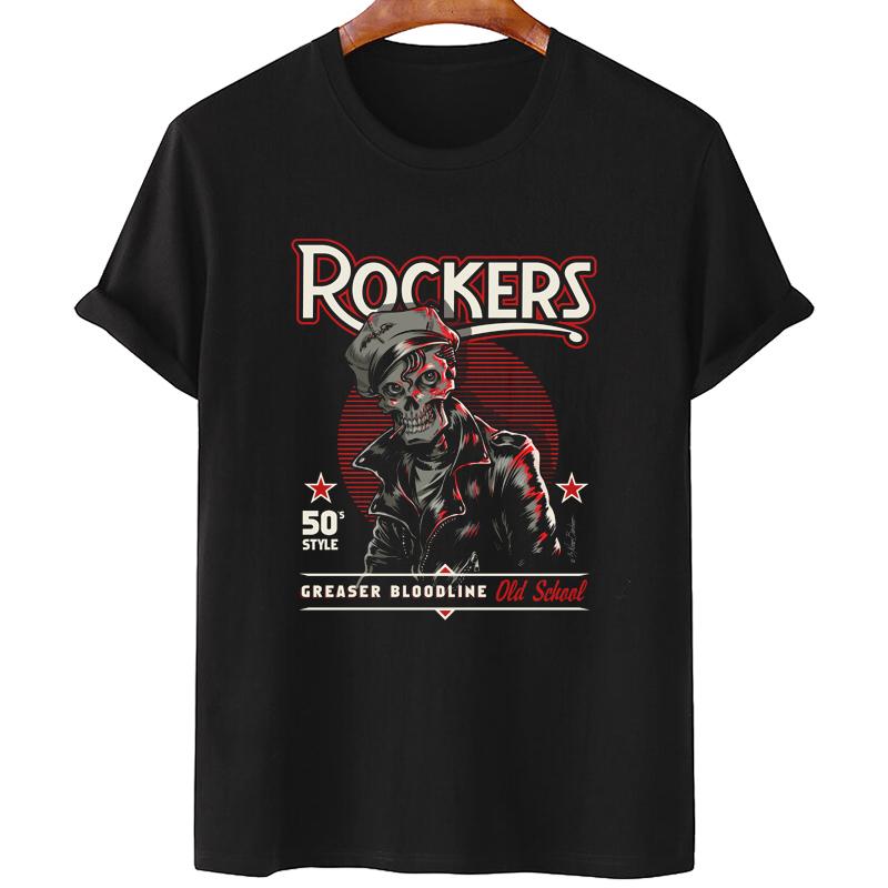 Buy Rockers Bloodline Printed Black Cotton Top Knitted T-Shirt Plus ...