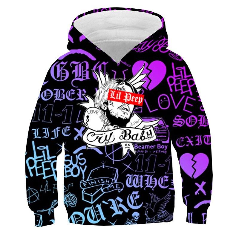 Buy 3D Lil Peep Hoodies Adults Kids Rapper Cry Baby Pullover Men ...