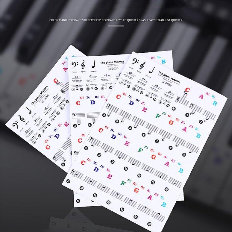 Buy ICOCO Piano Letter Stickers Transparent Keyboard Stickers ...
