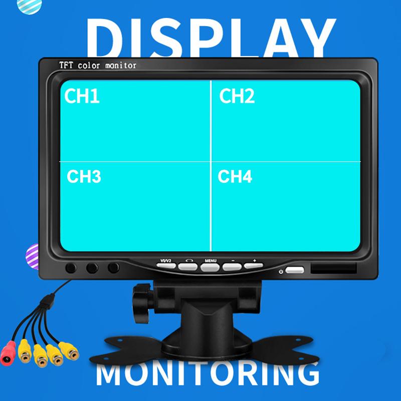 Cheap 4 Split Quad LCD Screen Display Color Rear View Car Monitor for ...