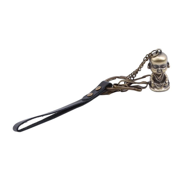 Little Buddha Monk Figure Pendant Keychain Buddhism Jewelry Good Luck ...