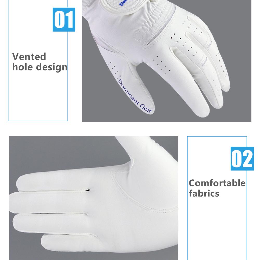1Pair Golf Gloves For Left And Right Hand Soft Breathable Microfiber ...