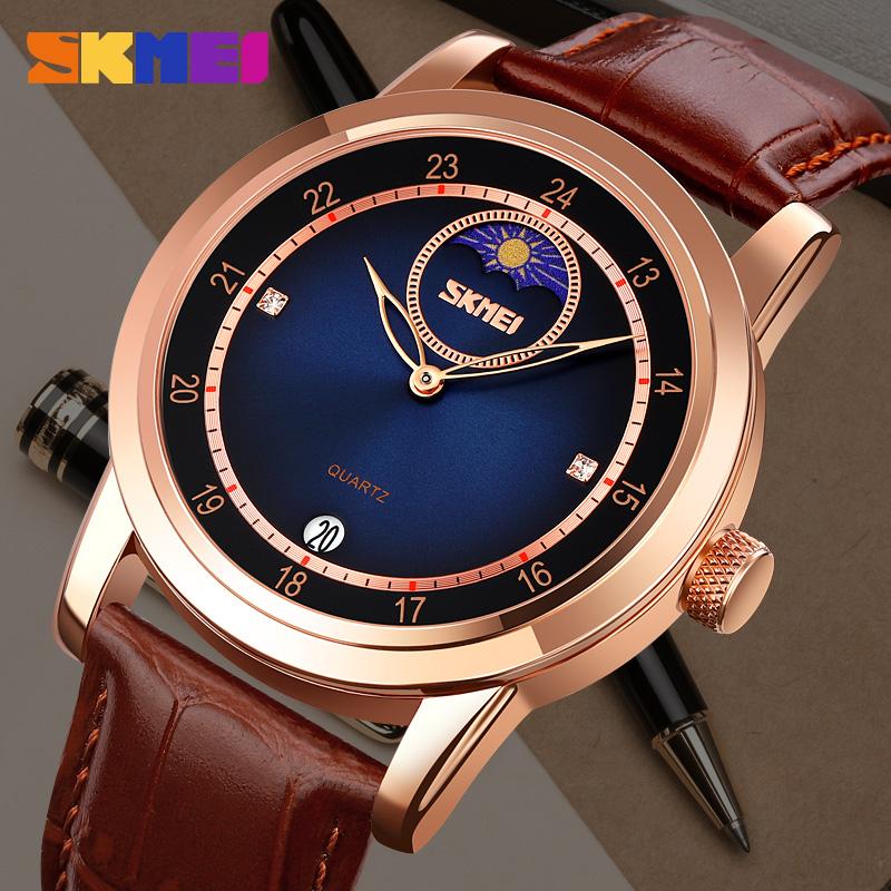 Cheap SKMEI Men Watch Top Brand Sports Quartz Watches Leather Strap ...