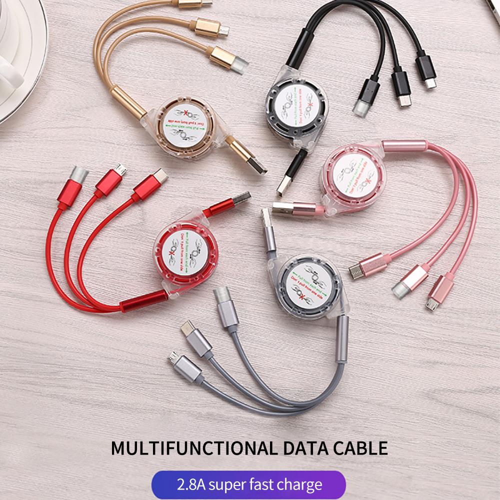 Buy 3 In 1 for Android TYPE-C Three-in-one Mobile Charging Telescopic ...