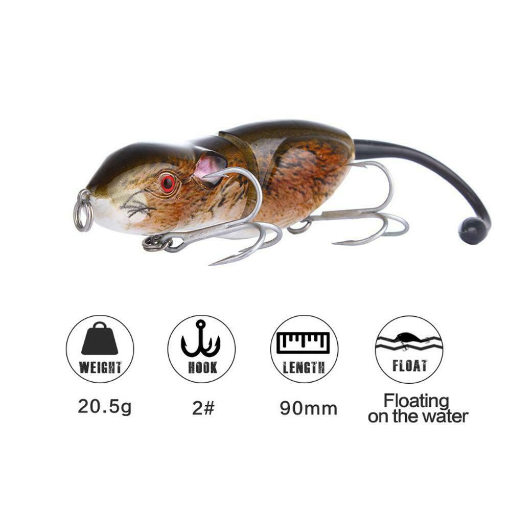 Cheap 1Pc 9cm/21g Fishing Lure Rat Swimbait Hard Mouse Artificial Bait ...