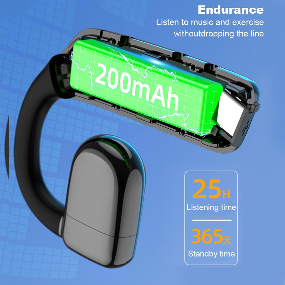 Buy TWS Wireless Bluetooth Headset Bluetooth 5.2 Wireless Earphone Ear Hook Single Mini Business ...