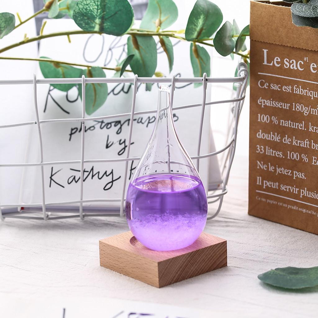 Buy Priceless Weather Crystal Bottle Drop Water Shape Glass Decor Home ...