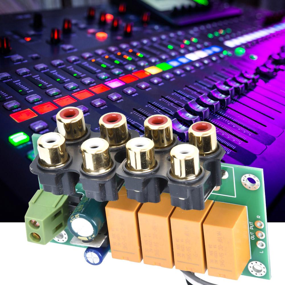 💰Koupit online: 4 Select 1 Audio Switching Board Audio Input signal Selector Relay Module DIY ...