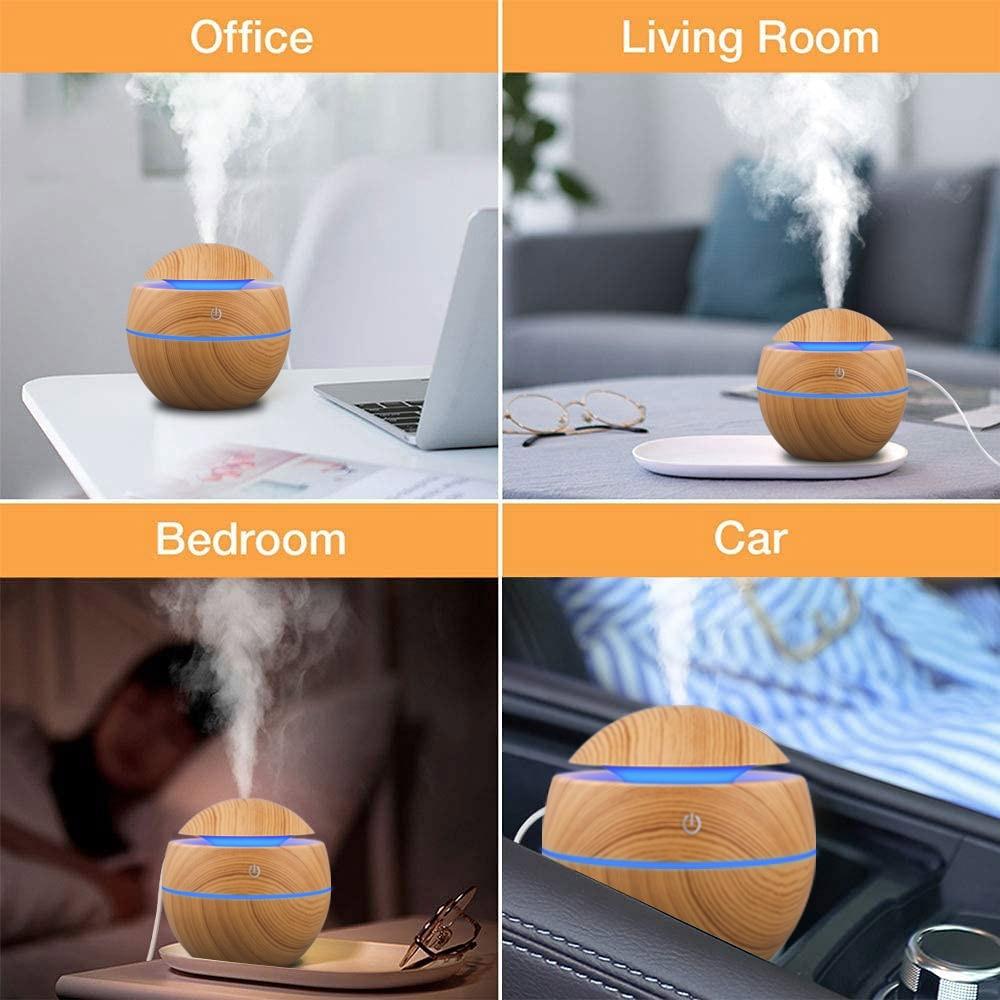 💰Köp billigt online Humidifier Electric Air Aroma Diffuser Wood ...