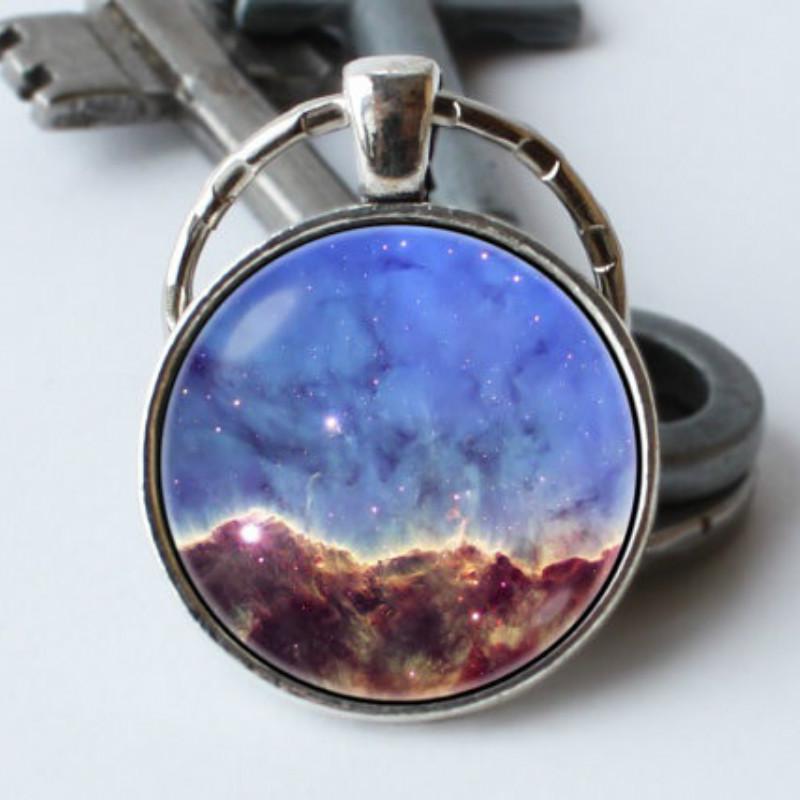Keychain Nebula Galaxy keyring Space key ring Birthday gift Nebula key ...