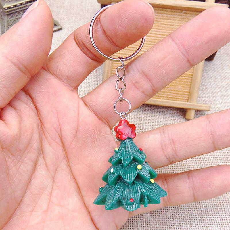 Christmas Decoration Small Gifts Pendant Xmas Tree Santa Claus Key Ring ...