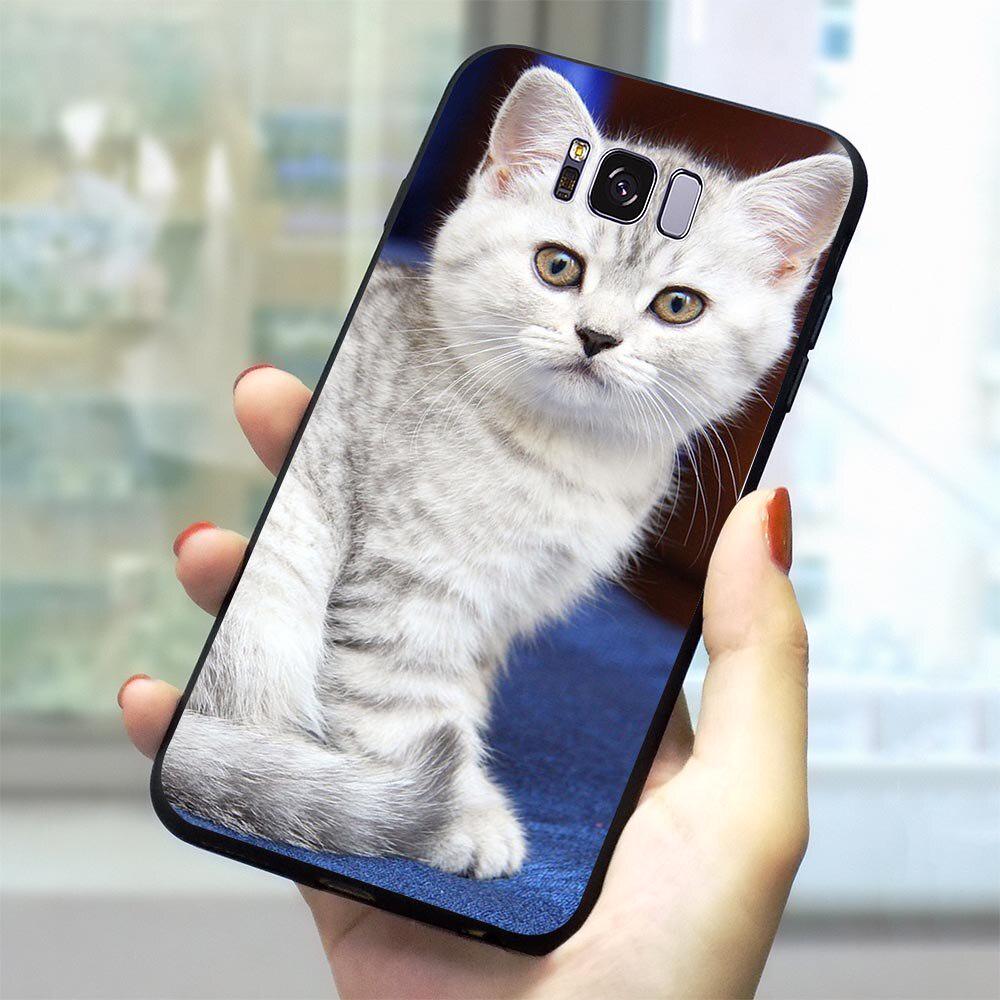 Cat Phone Case for Samsung A7 2018 Cover A3 A5 A6 A8 A9 A10 A20 A30 A40 ...