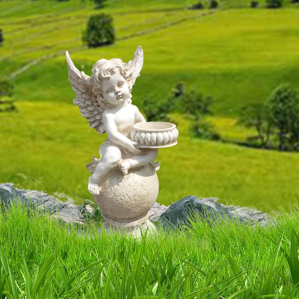 Cheap Creative Cupid Flower Fairy Resin Cute Angel Statues Candlestick ...