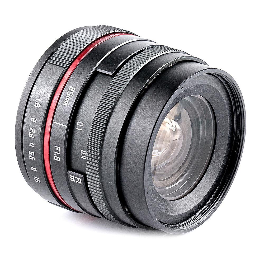 Buy NEWYI 25mm F1.8 Red Ring Bayonet Lens Manual Fx M4/3 Nex Eosm at ...