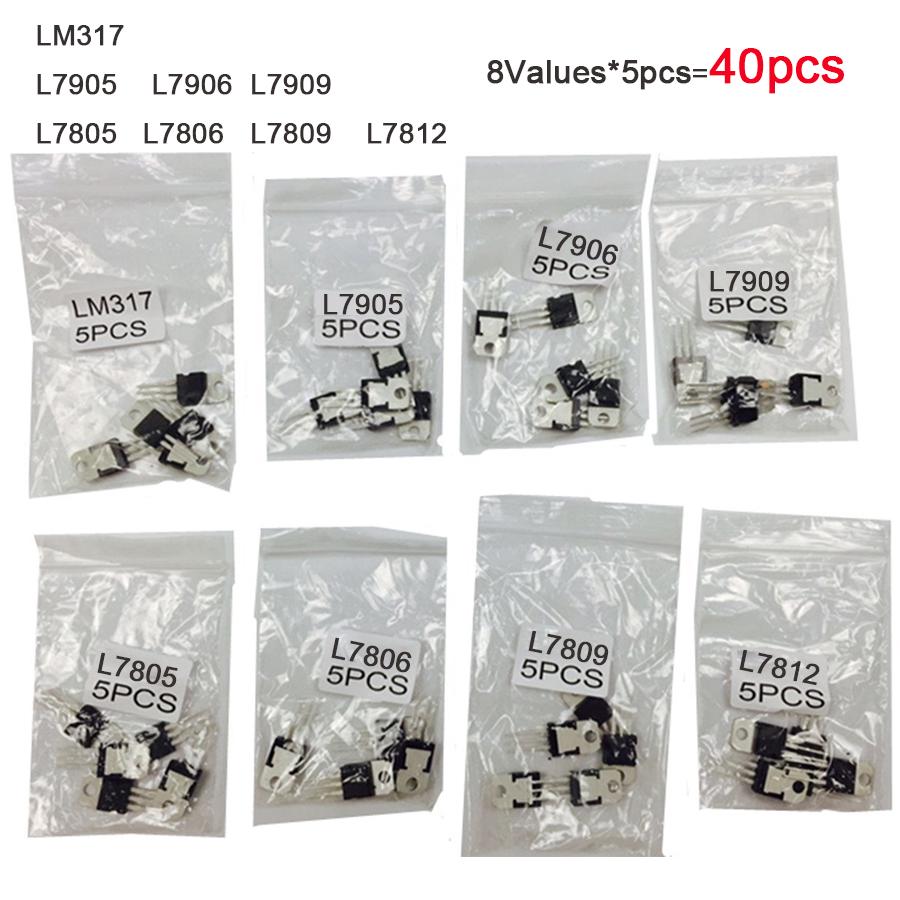 Buy 40pcs L7805 TO-220 Mosfet transistor assortment kit L7806/7809/7812 ...