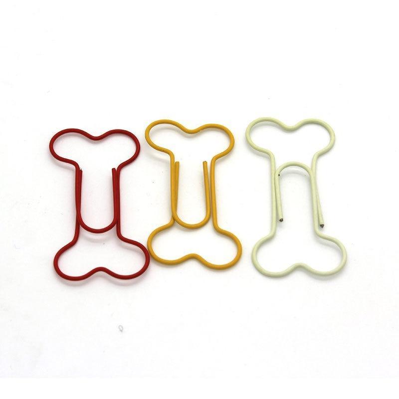 24pcs/lot Mini Kawaii Metal Dog Bone Shaped Paper Clips for Office ...