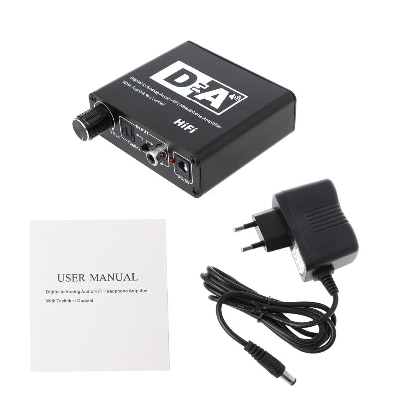 Buy To Digital Analog Audio HiFi Headphone Amplifier Toslink Coaxial ...