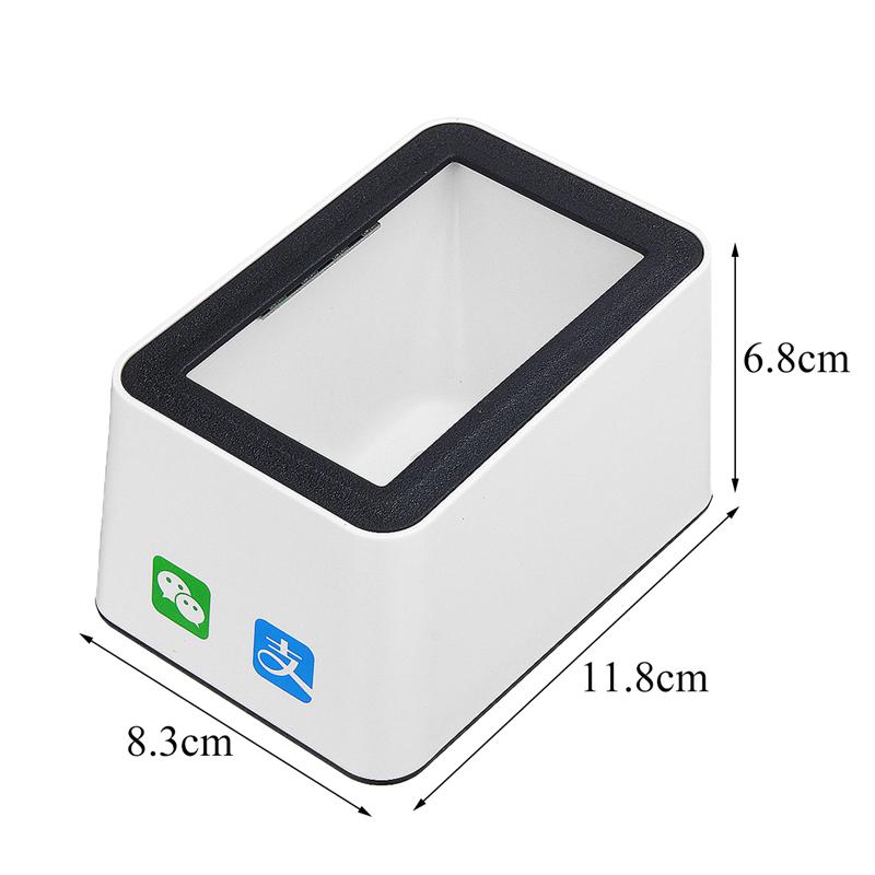 Wired Barcode Scanner USB Versatile Scanning Hands-free Scan QR Code 1D ...