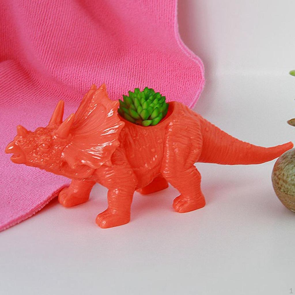 Buy Animal Dinosaur Succulent Planter PVC with Drainage Hole Bonsai ...