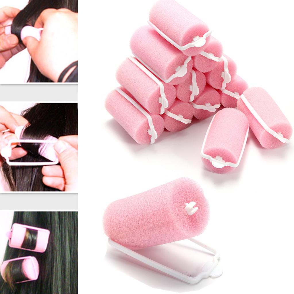 Buy 12Pcs Magic Sponge Foam Cushion Rollers Curlers Twist Hair Styling ...