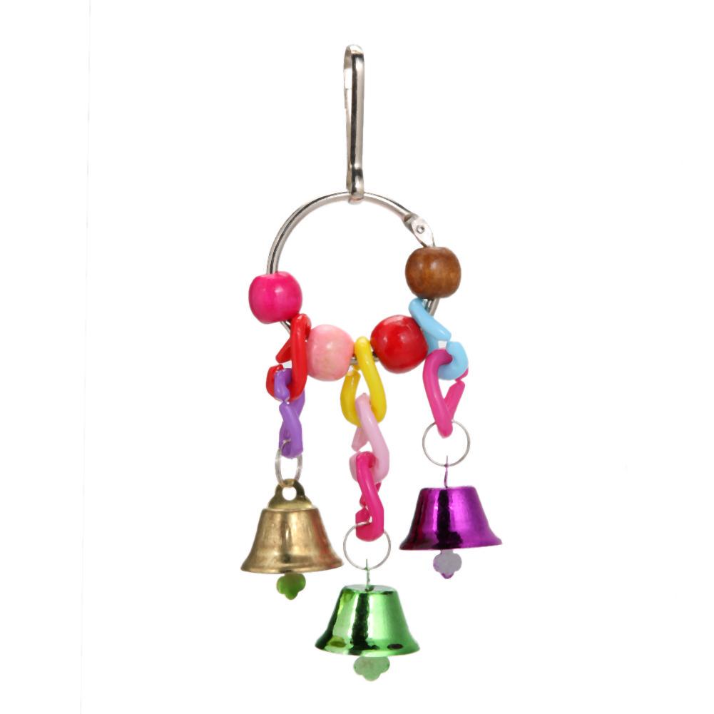 Buy Parrot Bird Toys Acrylic Hanging Bell Cage Toys for Parrots ...