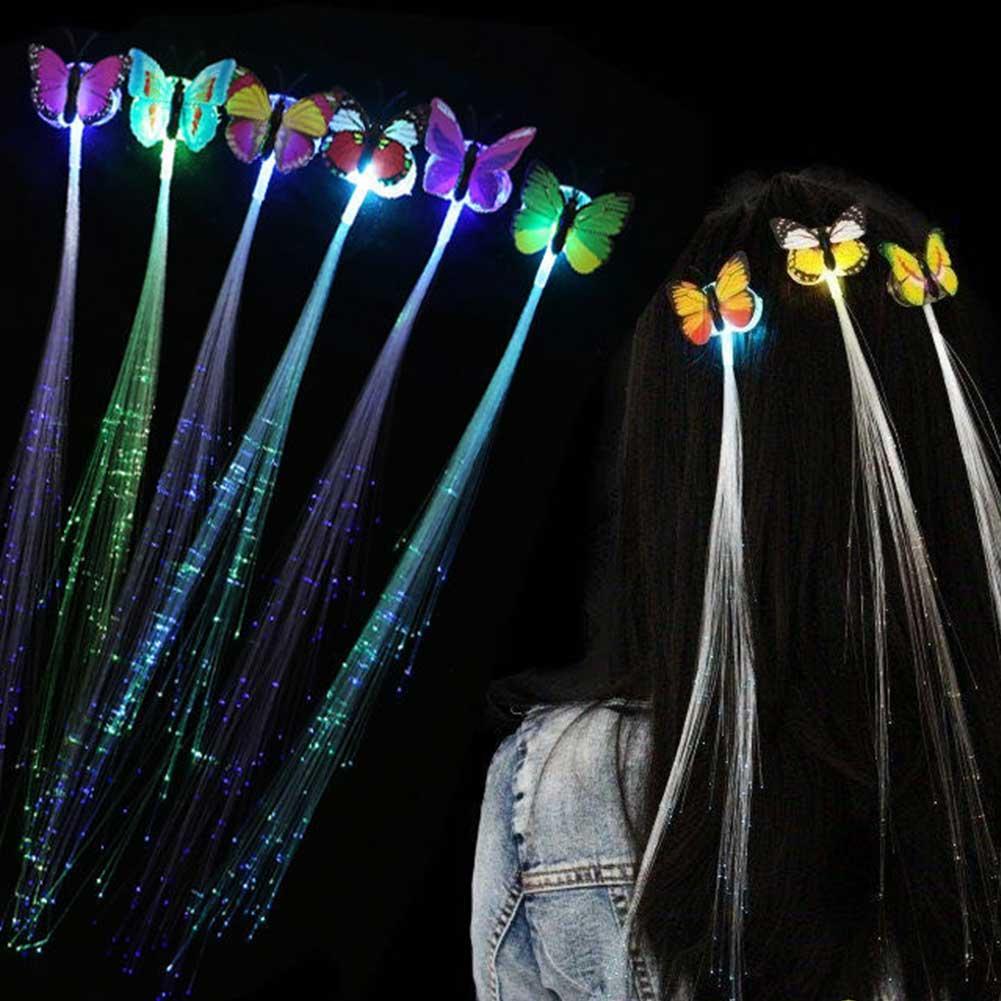 Cheap 1pc LED Flashing Hair Braid Glowing Luminescent Hairpin Novetly ...