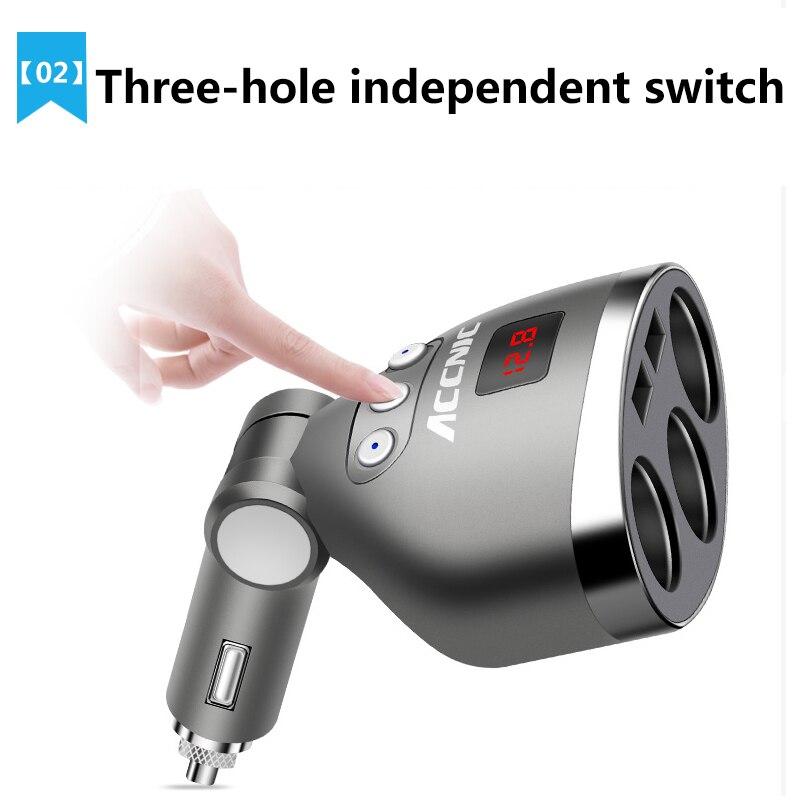 3-way Car Lighter, Plug Adapter, Dual Port, 5V, 3.4A, Led, Fast ...