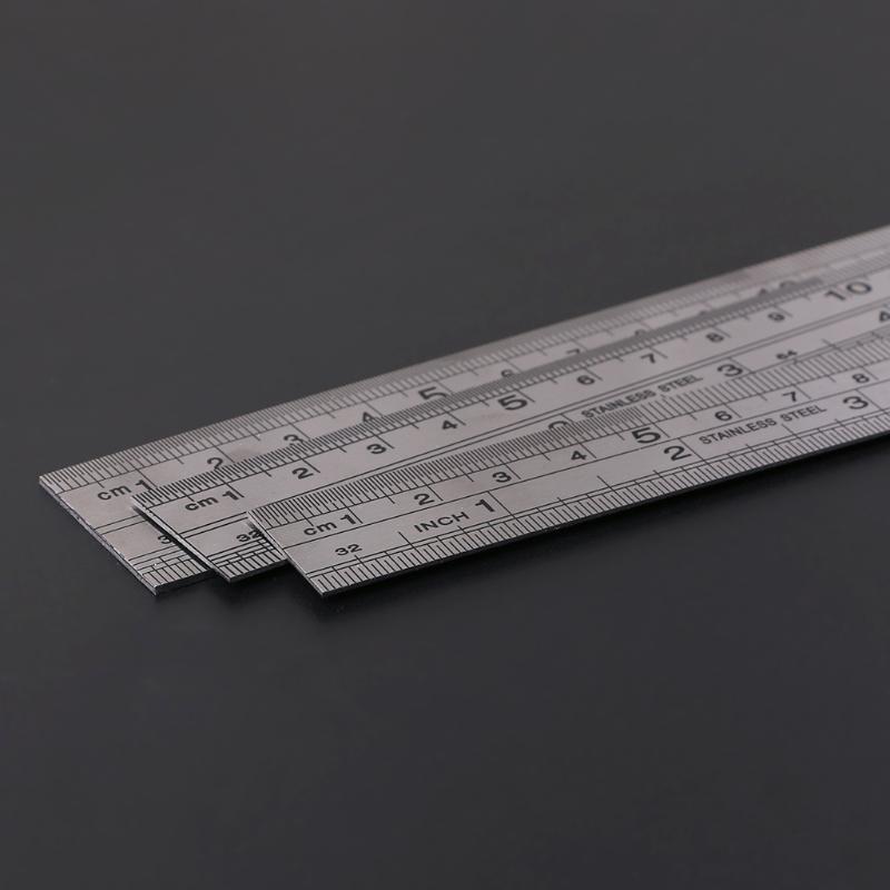 Buy Double Side Stainless Steel Metric Straight Ruler Measuring Tools ...