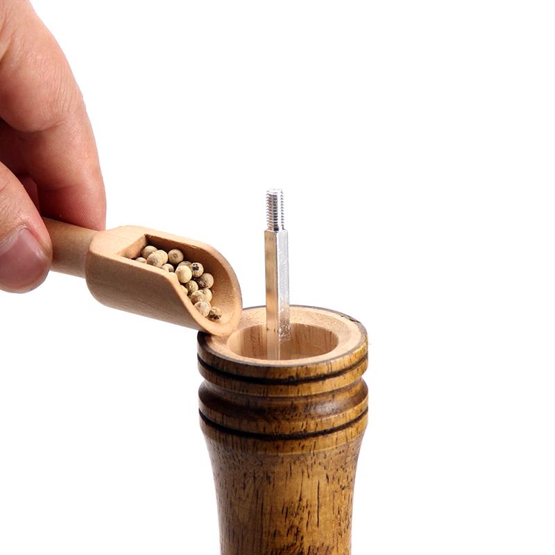 Buy Salt and Pepper Mills, Solid Wood Pepper Mill with Strong ...