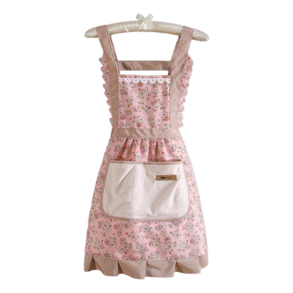 Cheap Kitchen Cooking aprons Canvas Floral Sleeveless Adjustable Bib ...