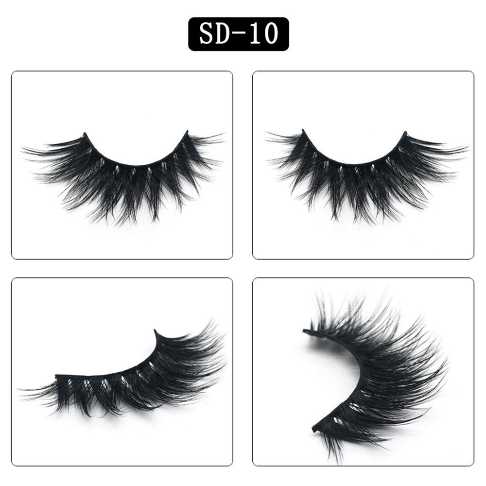 Wispy Dramatic Volume Strip 3D Extension Handmade False Eyelashes Mink ...