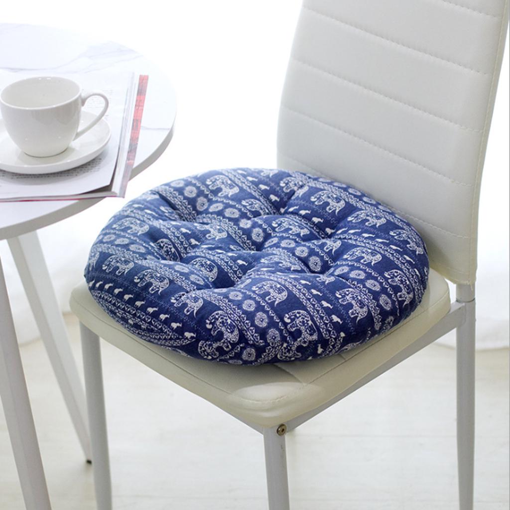 Buy 40x40cm 7 Styles Round Shape Seat Cushion Silk Cotton Core Cotton ...