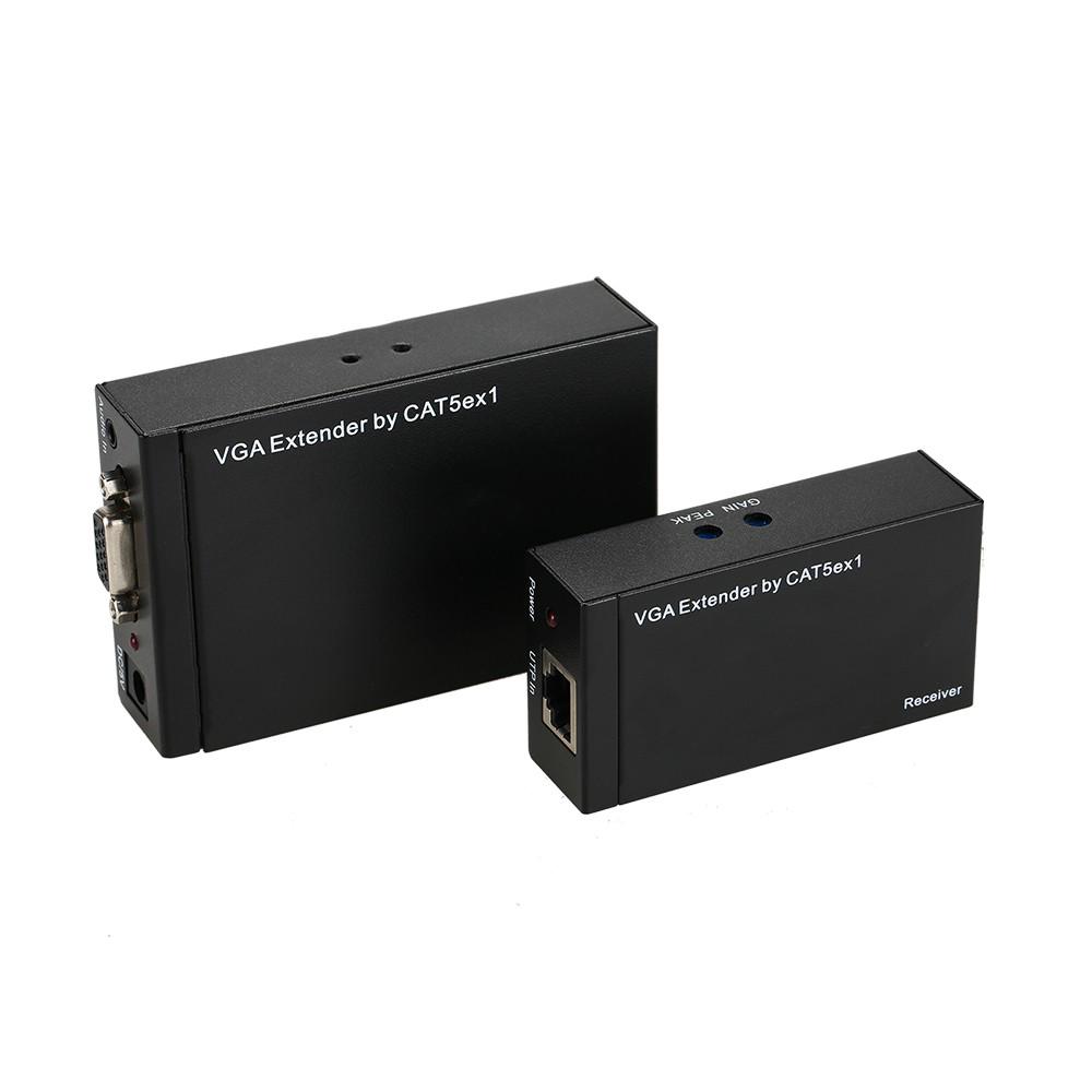 Buy HBKS 300M VGA UTP Extender 1x1 Splitter 1080P with Audio Via Cat5 ...