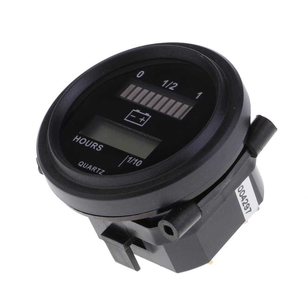 Black 12V 24V Hour Meter for Marine Boat Engine 2'' Round Gauge ...