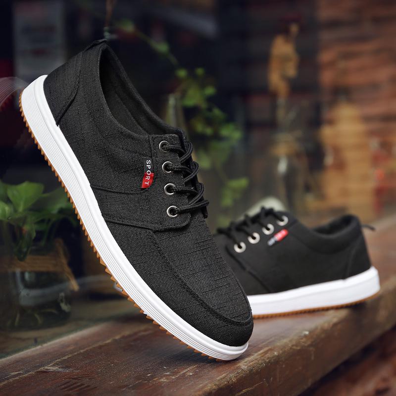 Buy Mazefeng Canvas Driving Shoes Men Green Black Coffee Vulcanized ...