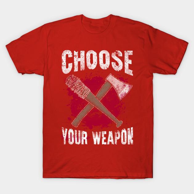 Buy Men Premium Cotton Harajuku T Shirt Choose Your Weapon Print Men's ...