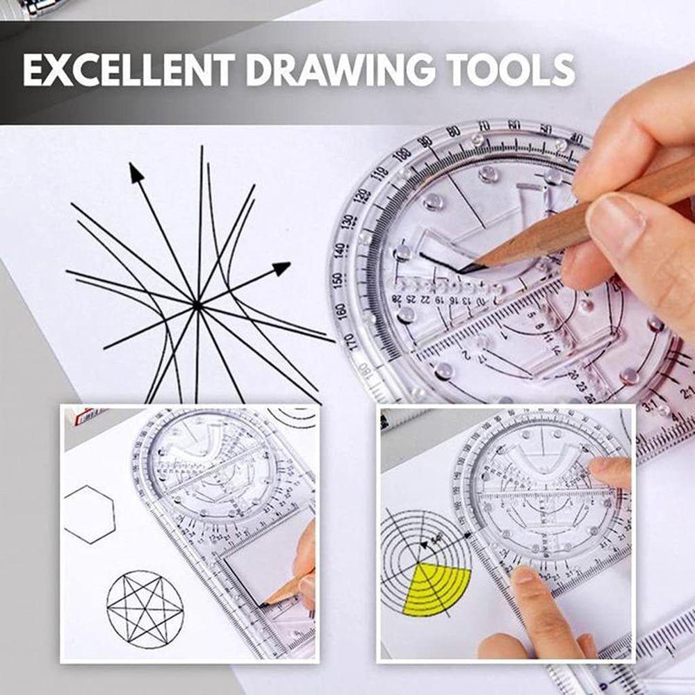 Buy Architecture Supply Measuring Tool Drawing Ruler Multifunctional ...