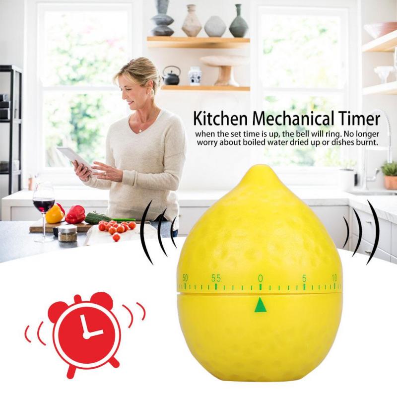 Buy Kitchen Mechanical Timer Manual Lemon Shape Counters for Home ...