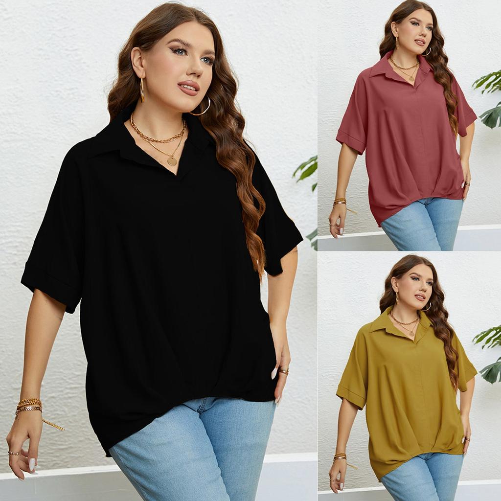 Fashion Casual Summer Round Neck Fresh Plus Size Pieces Loose ...