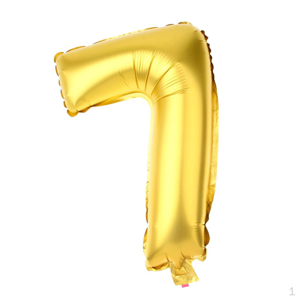 Buy Digital Aluminum Balloons Birthday Party Decoration Golden #7 at ...