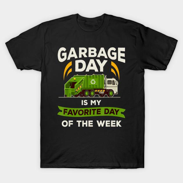 Buy Men Black Print T-shirt Super Large TShirt Garbage Day Kids City ...
