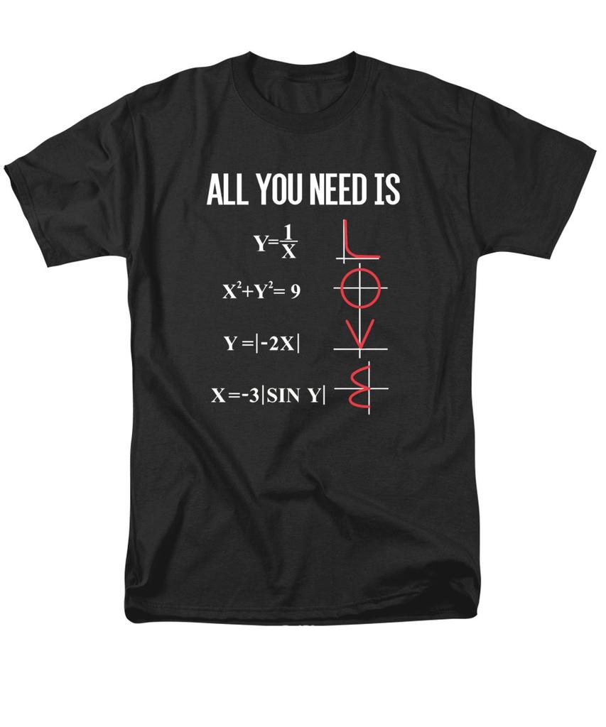 Buy Men Premium Cotton Math Mathematics All Print Tees Funny Harajuku ...