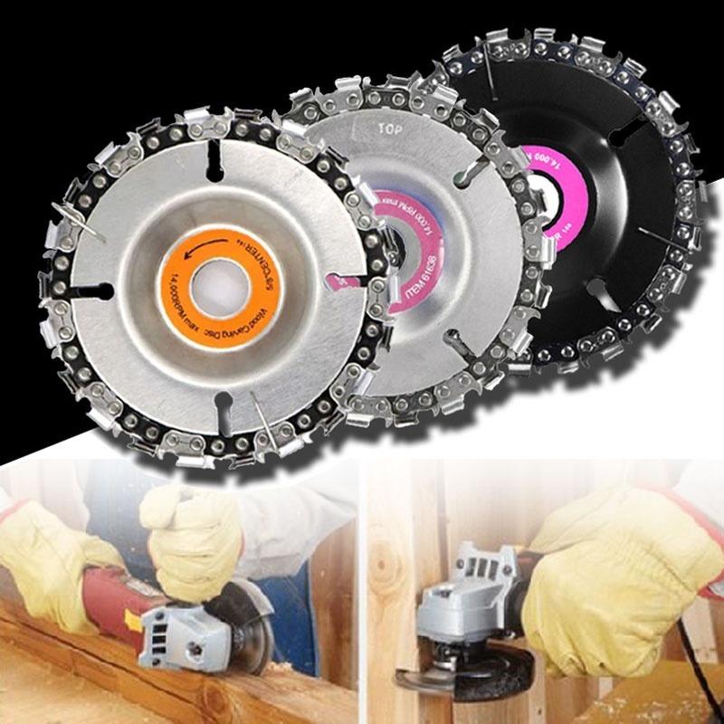 4 Inch 22 Tooth Angle Grinder Chain Plate Woodworking Chainsaw Cutting ...
