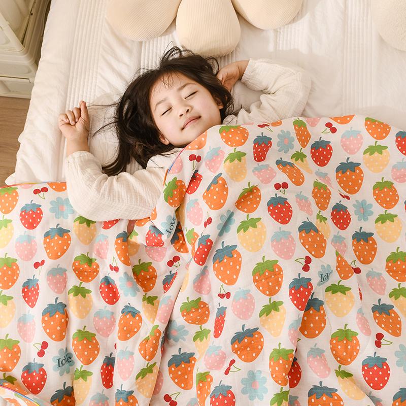 Buy 2023 New Waffle Lattice Cotton Children's Summer Cool Quilt Double ...